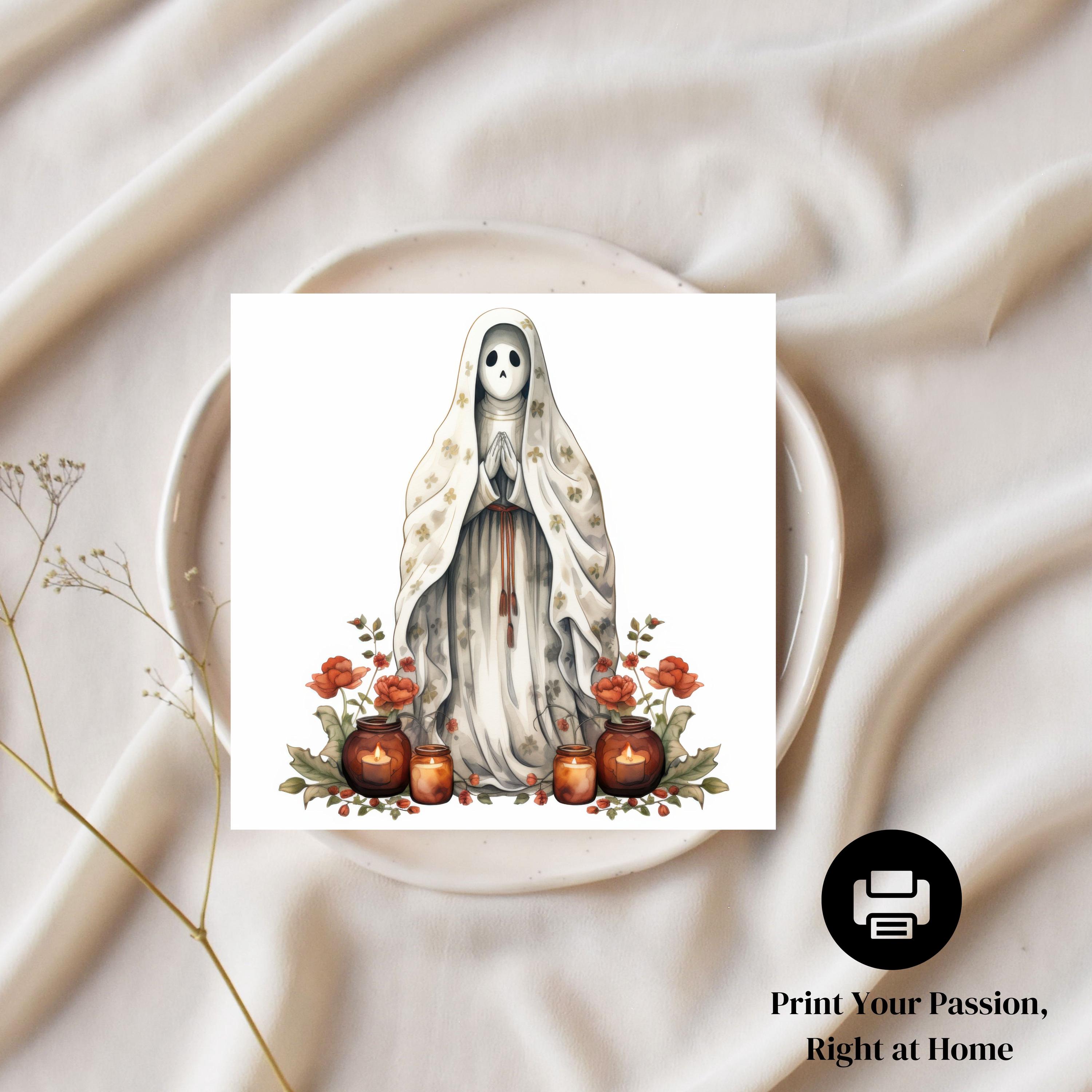 14 Spooky Halloween Ghost Clipart for Witchcraft Journaling, Paper ...