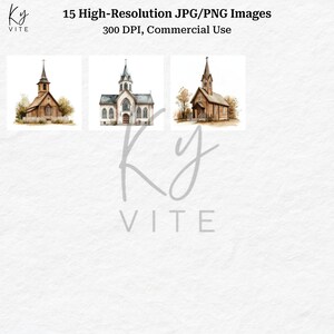 15 Vintage Church Clipart, Old Church, Retro Church, Old Cathedral Art ...