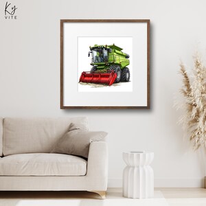 14 Combine Harvester Vehicle Clipart, Printable Watercolor Clipart ...