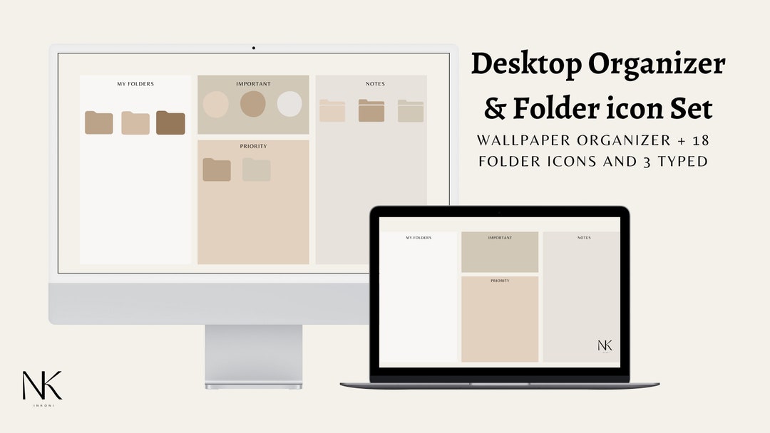 Desktop Organizer & Folder Icon Set - Etsy