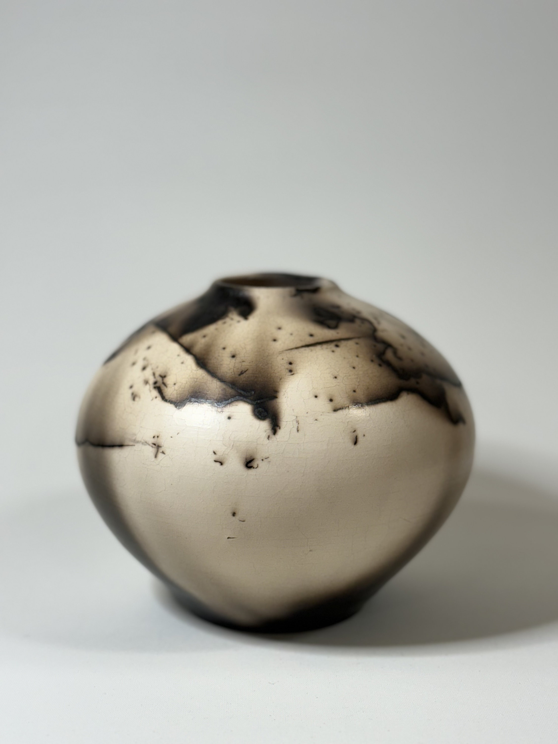 Horse Hair Raku Vase, Horse Hair Raku, Raku Fired Pottery, Raku Vase ...