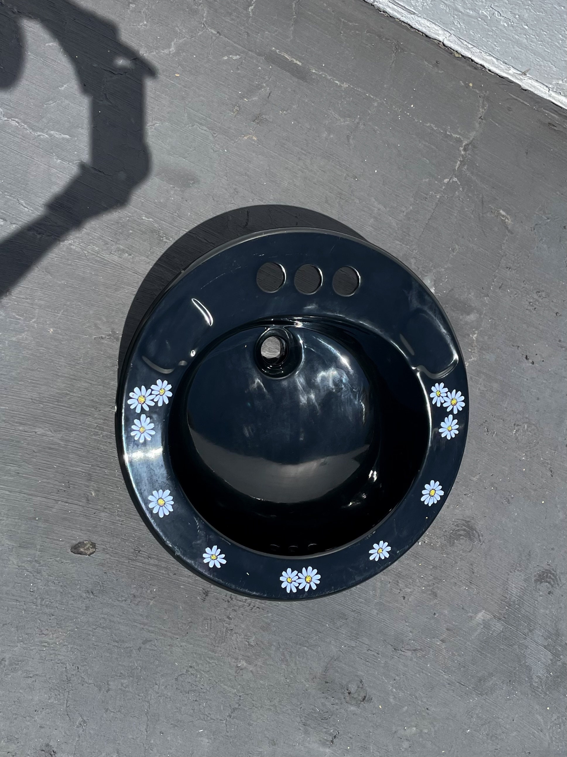 Vintage NOS Ceramic Black Daisy Sink DEADSTOCK Porcelain BRIGGS G500 - Etsy