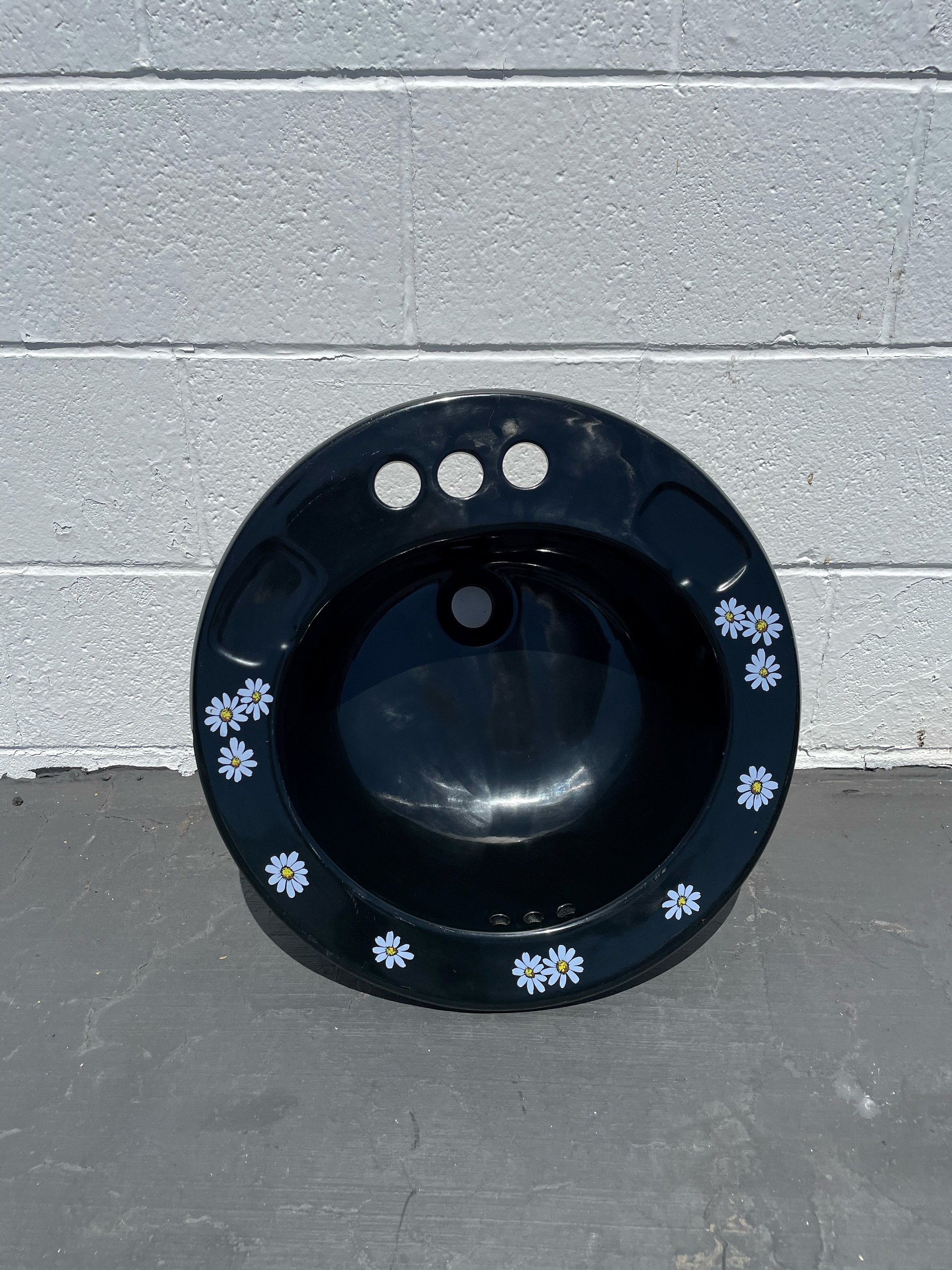 Vintage NOS Ceramic Black Daisy Sink DEADSTOCK Porcelain BRIGGS G500 - Etsy