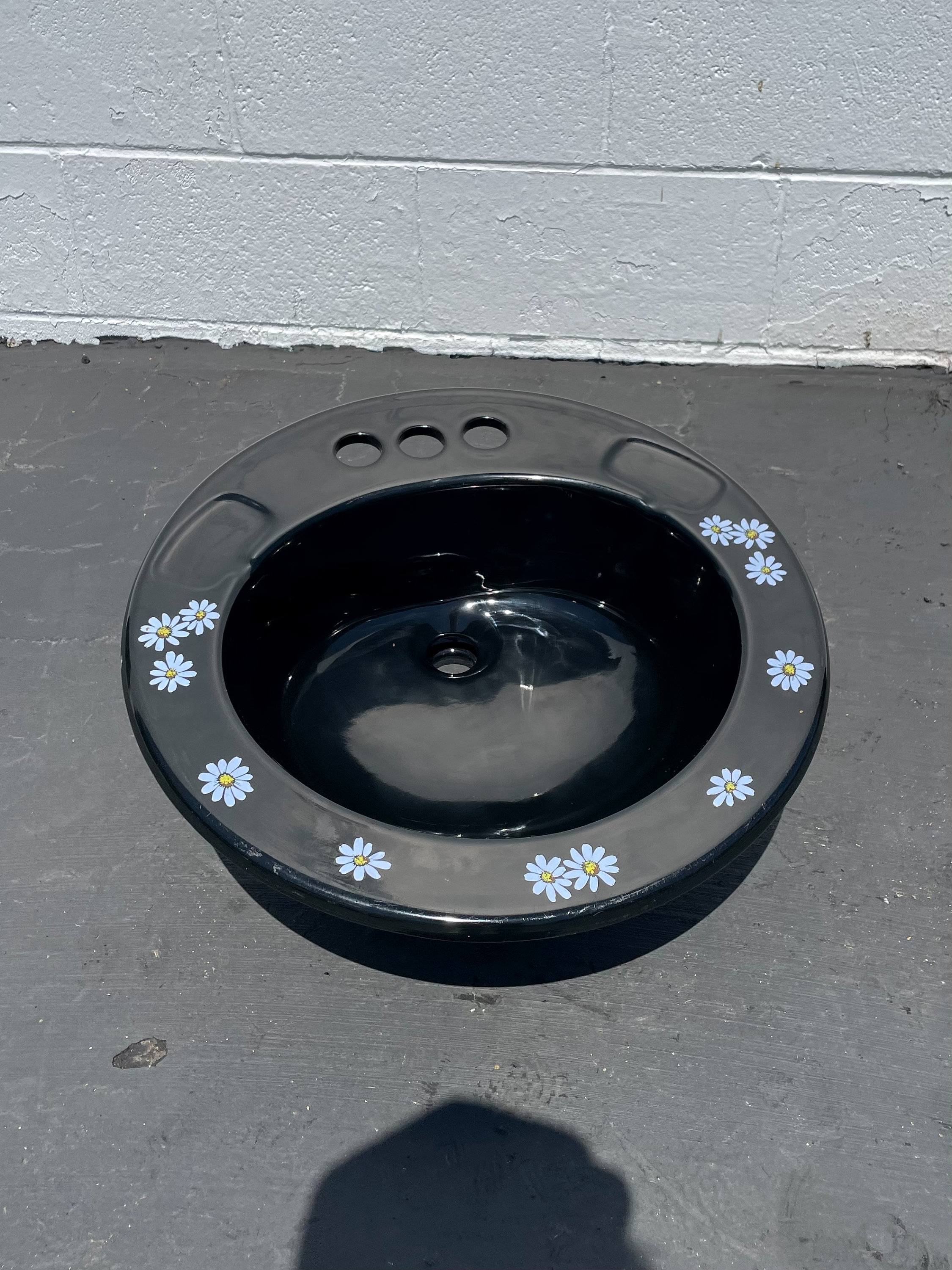 Vintage NOS Ceramic Black Daisy Sink DEADSTOCK Porcelain BRIGGS G500 - Etsy