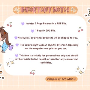 Cute Gratitude Journal Planner, 1 Page Digital Download, Printable ...