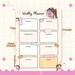 1 Page Cute and Funny Weekly Planner Digital Weekly Planner - Etsy