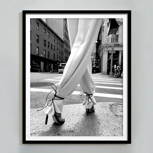 High Heel Woman Print, Black and White Fashion Poster, Vintage Paris ...