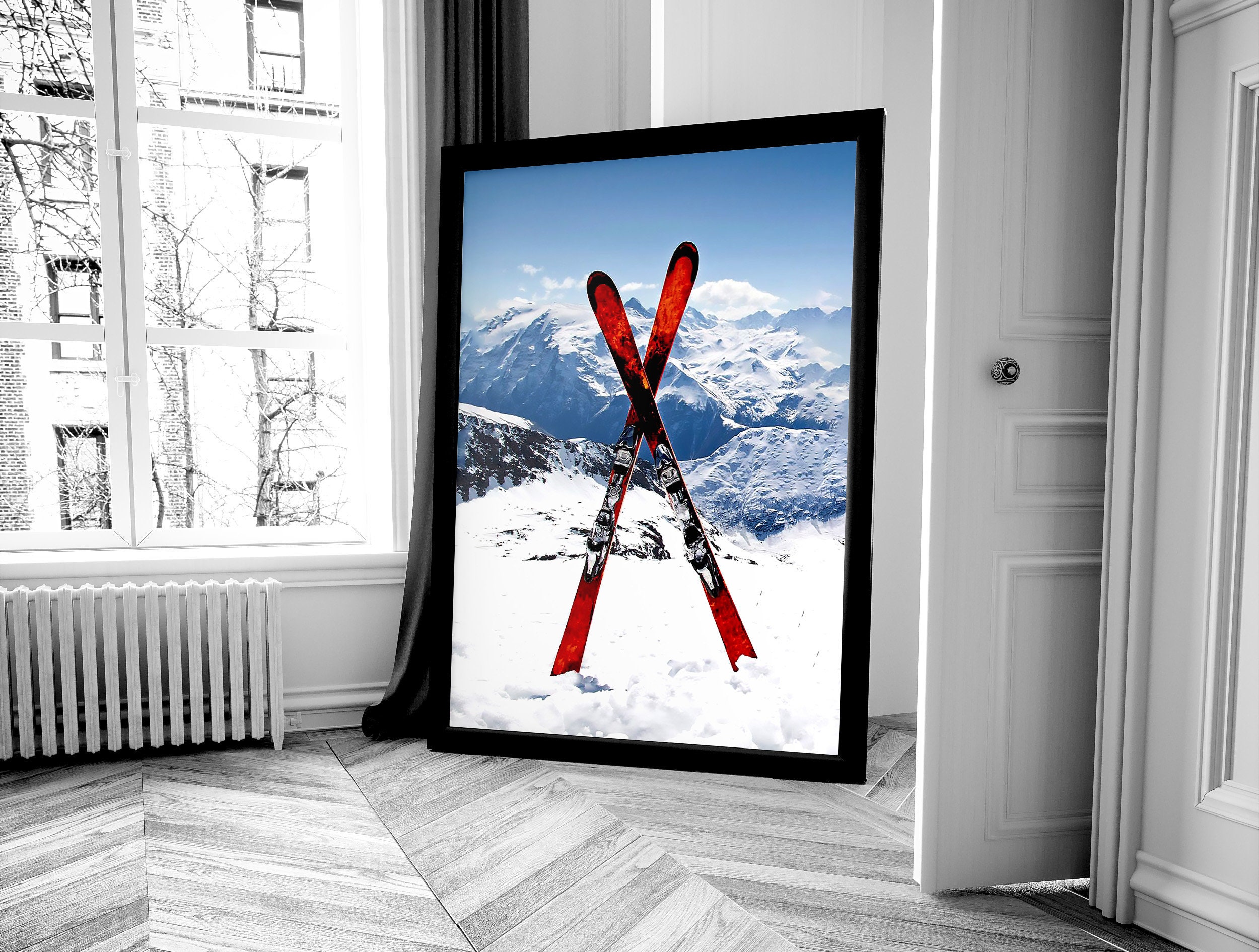 Vintage Ski Colorado Poster, Retro Skiing Print, Winter Wall Art ...