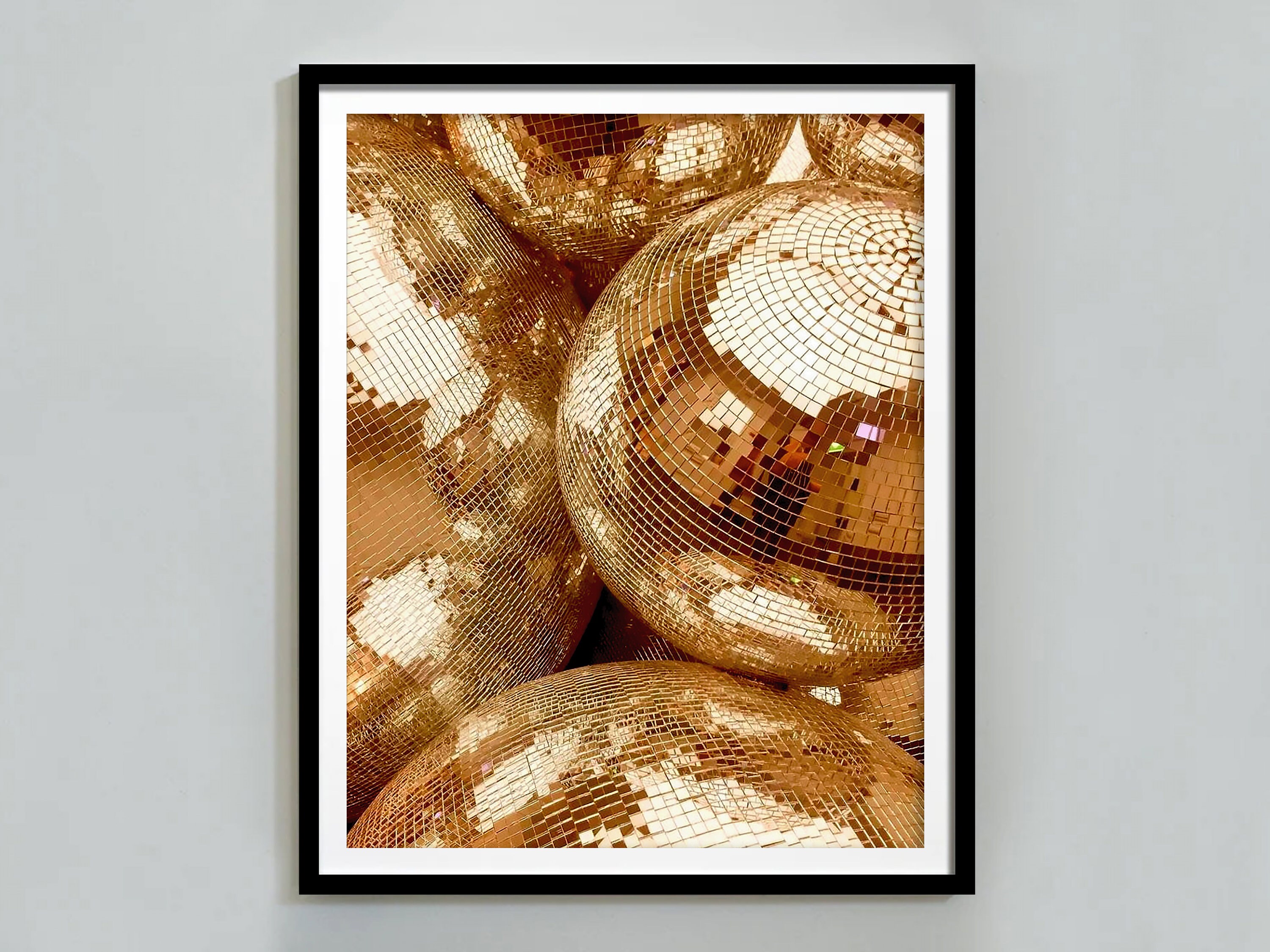 Gold Disco Ball Print, Trendy Printable Wall Art, Retro Disco Ball ...