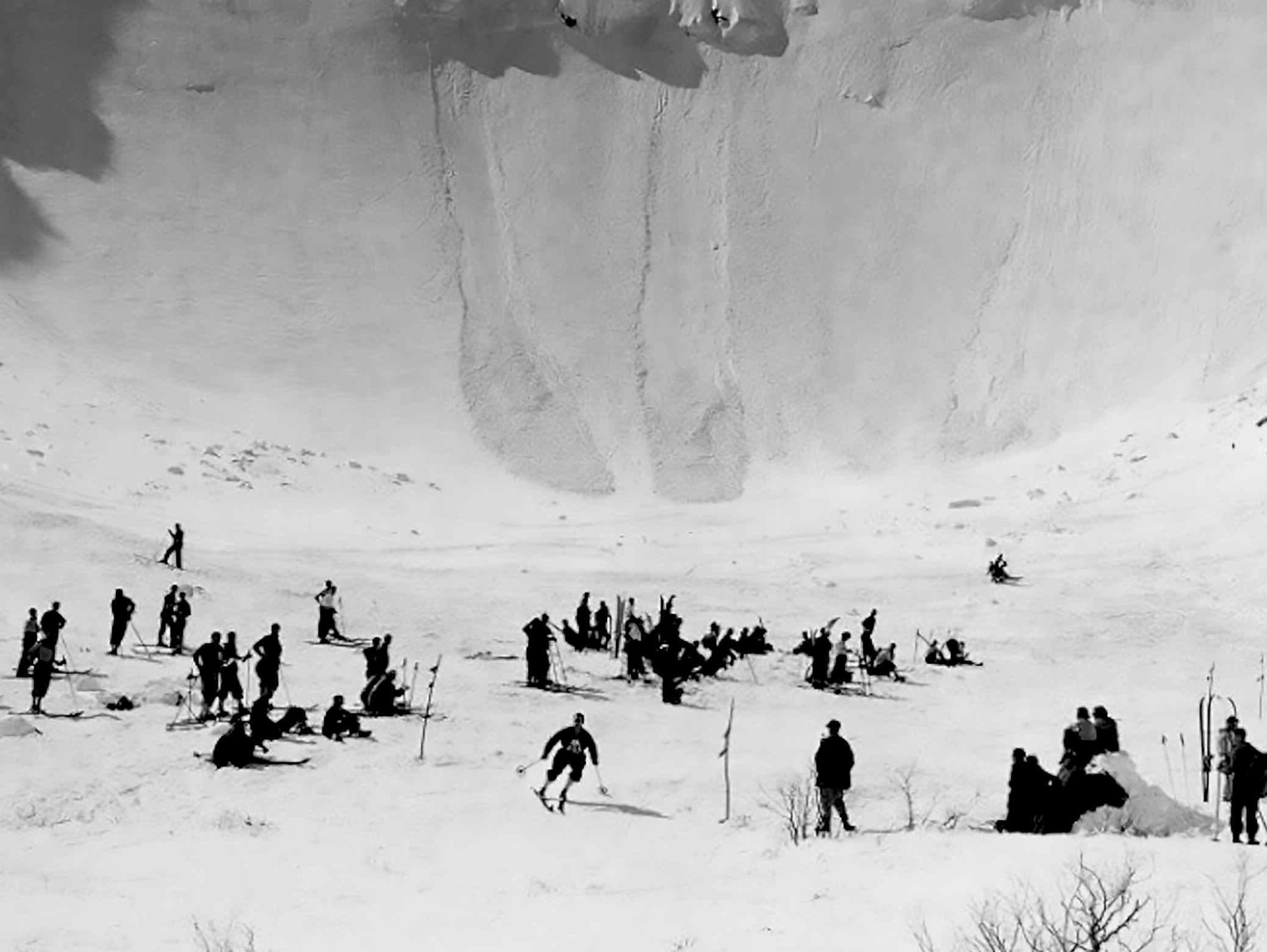 Vintage Tuckerman Ravine Ski Poster, Skiing Print, Black and White Wall ...