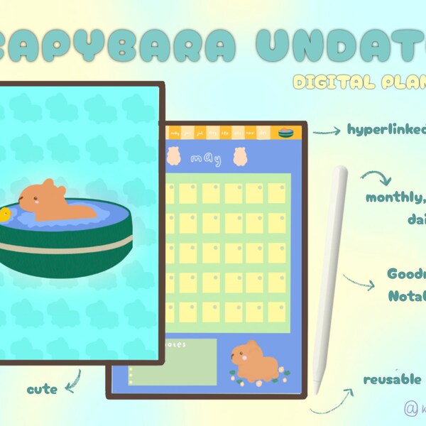 Capybara Weekly Planner - Etsy