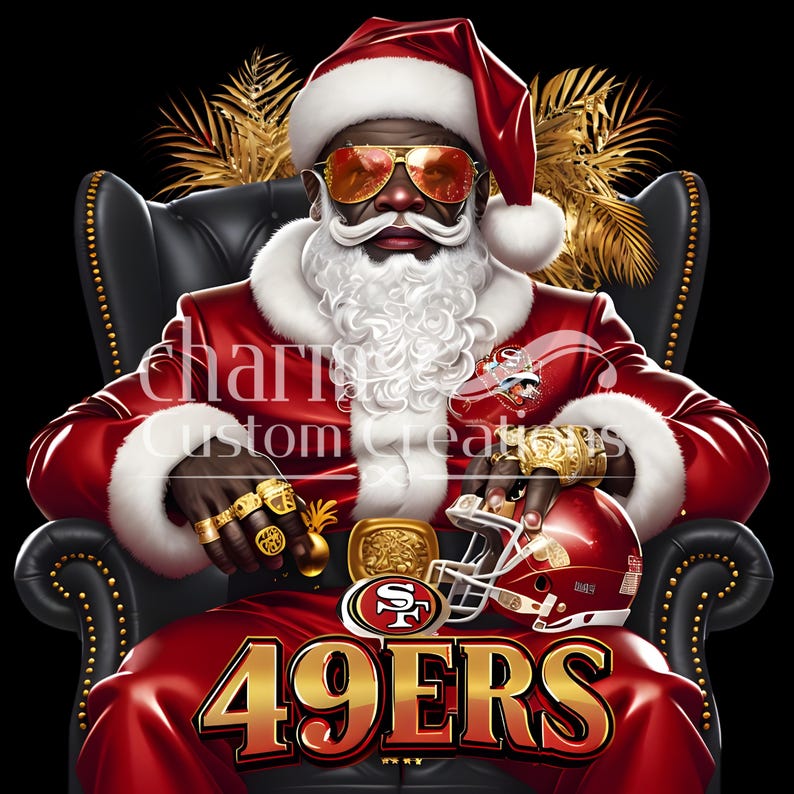 49er Black Santa 300DPI Hi-res - Etsy