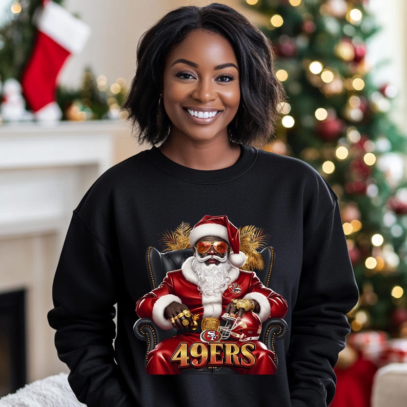 49er Black Santa 300DPI Hi-res - Etsy