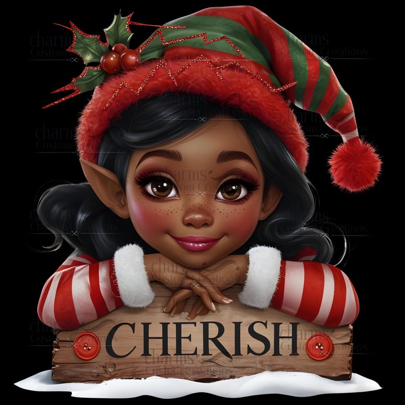 African American Christmas Cherish Elf - Etsy