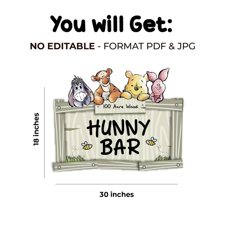 Hunny Pot Welcome Sign, Hundred Acre Wood Celebration, Satisfy Your ...