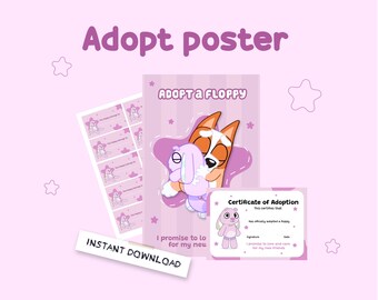 Adoption Certificate Bundle, Adopt a Friend, Party Activity for Kids ...