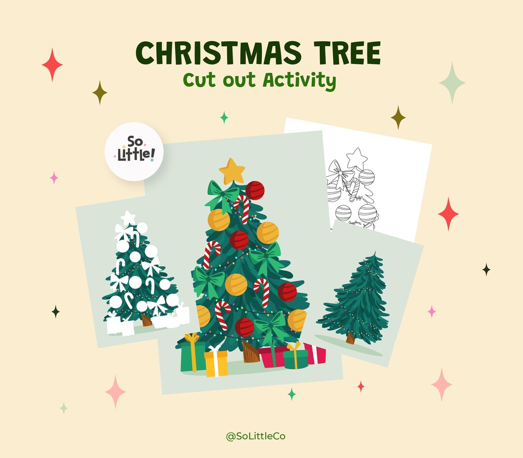 Decorate Your Own Christmas Tree: Printable Cut-out Activity - Etsy