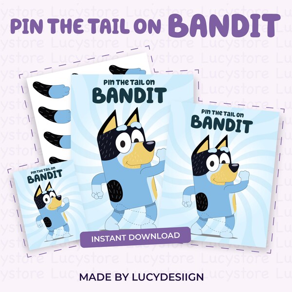 Pin the Tail on Bandit - Etsy