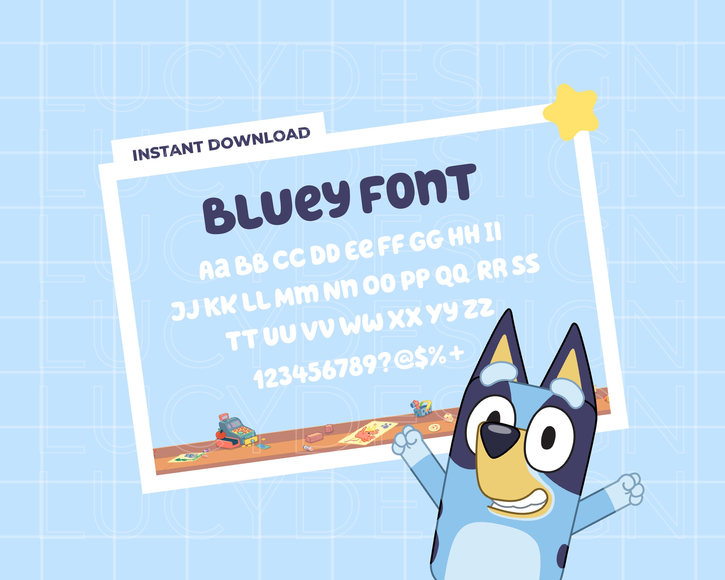 Bluey Font - Etsy