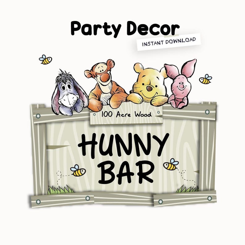 Hunny Pot Welcome Sign, Hundred Acre Wood Celebration, Satisfy Your ...