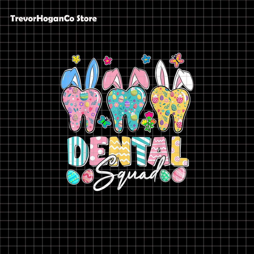 Bunny Ears Png, Dental Squad Easter Day Png, Easter Dentist Png, Teeth ...