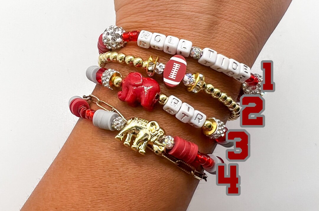 University of Alabama Bama Roll Tide Bracelet - Etsy