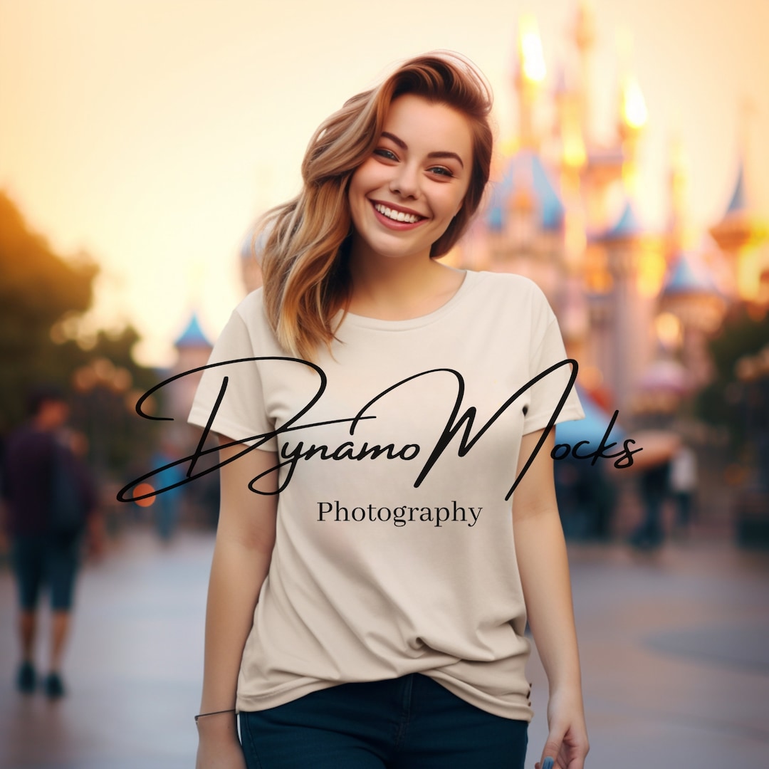 Natural Bella Canvas 3001 Mockup | Trendy Boho Female Model | Amusement ...