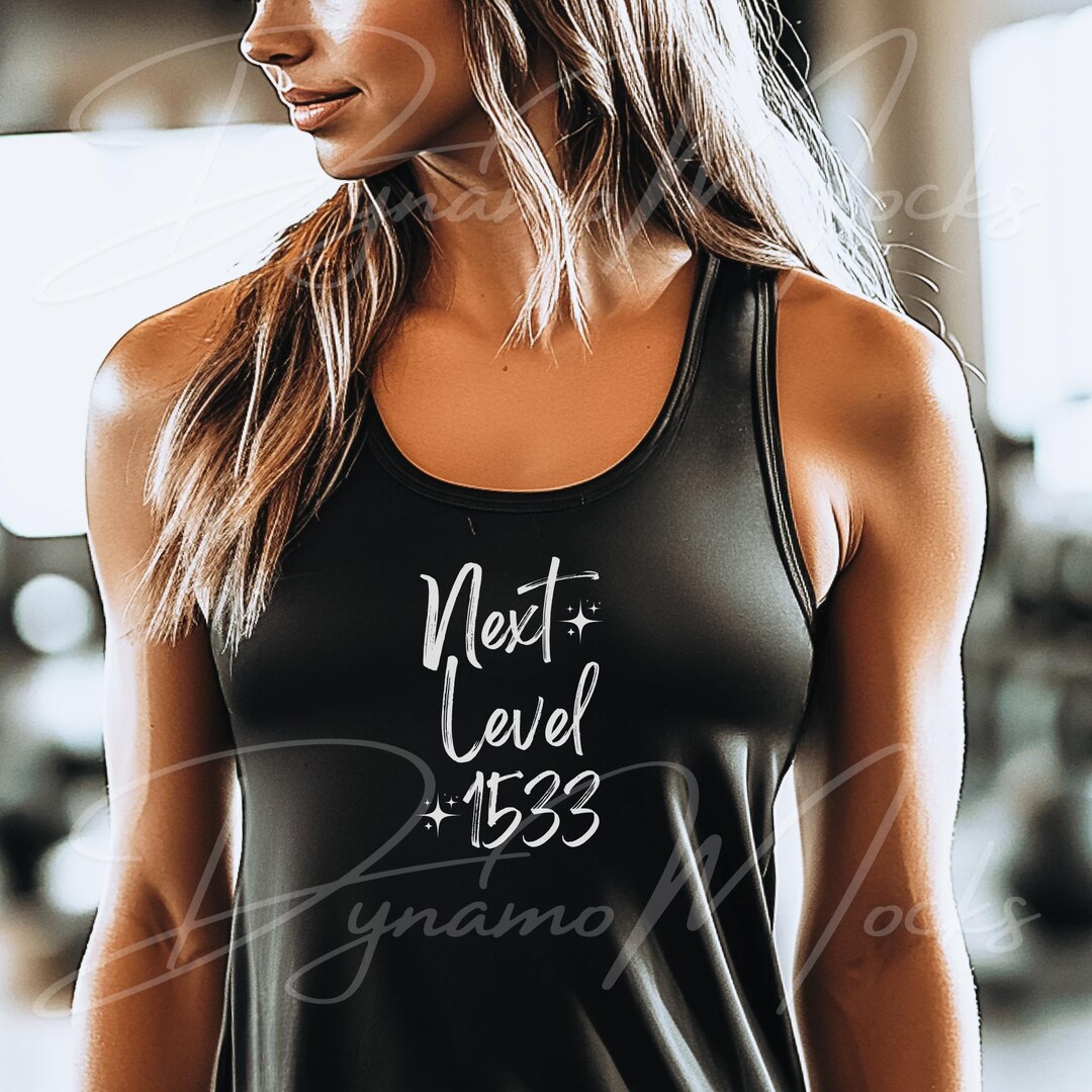 Next Level 1533 Mockup, Black Tank Top Mockup, Fitness Sleeveless T ...