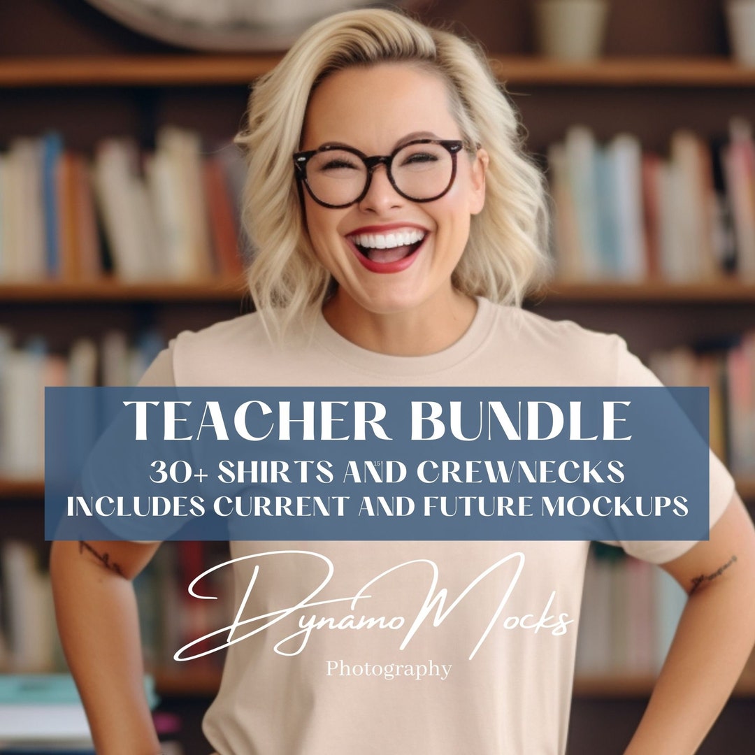 Teacher Mockup Bundle, Lifestyle Photography for POD Niches, Male ...