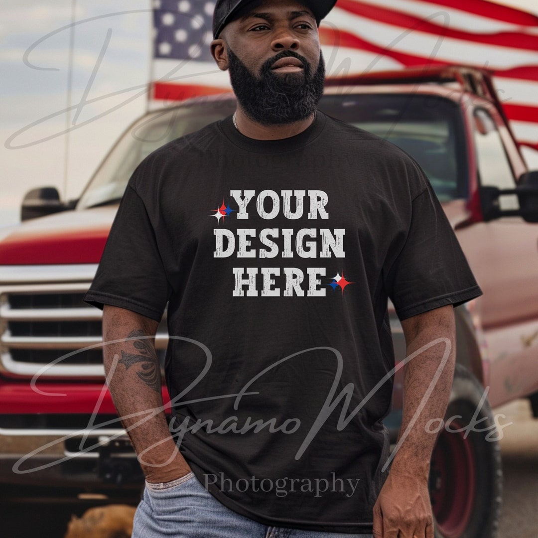 Black Shirt Patriotic Mockup, Patriotic Mockup, USA Flag, Bella Canvas ...