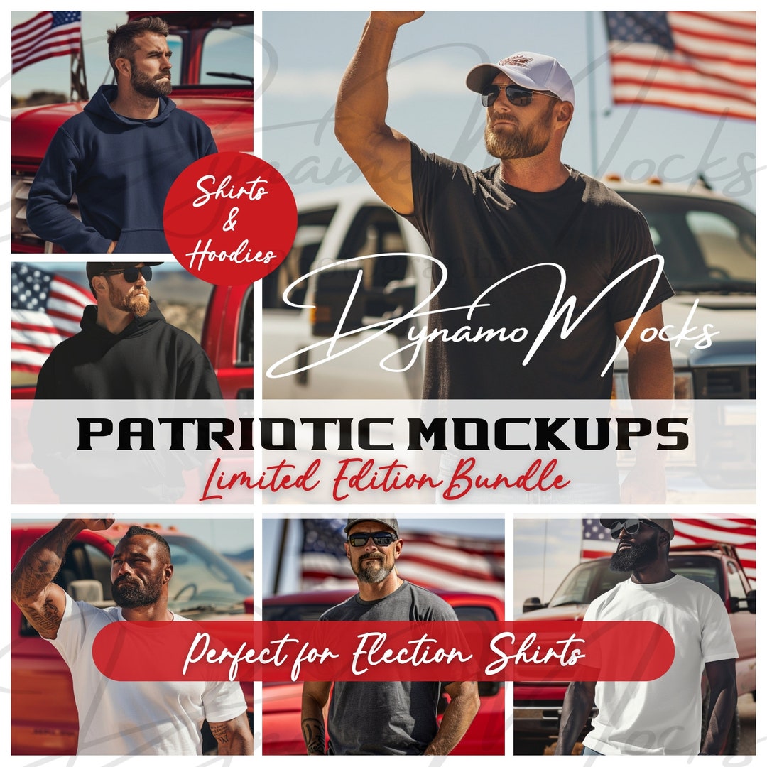 Patriotic Mockup Bundle, Patriotic Shirt Mockup, USA Flag, Bella Canvas ...