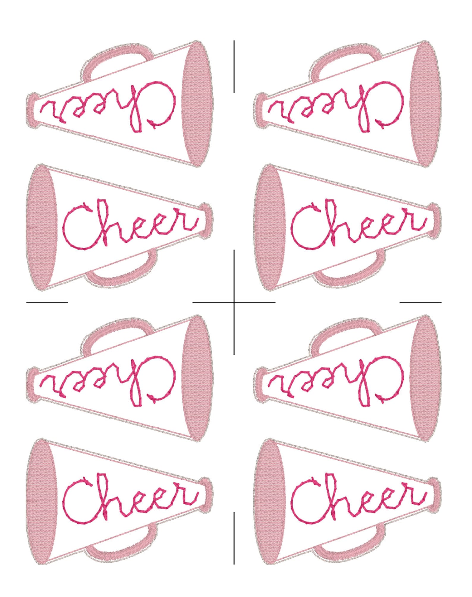 Cheerleader Cone Embroidery File | INSTANT DOWNLOAD | ITH | - Etsy