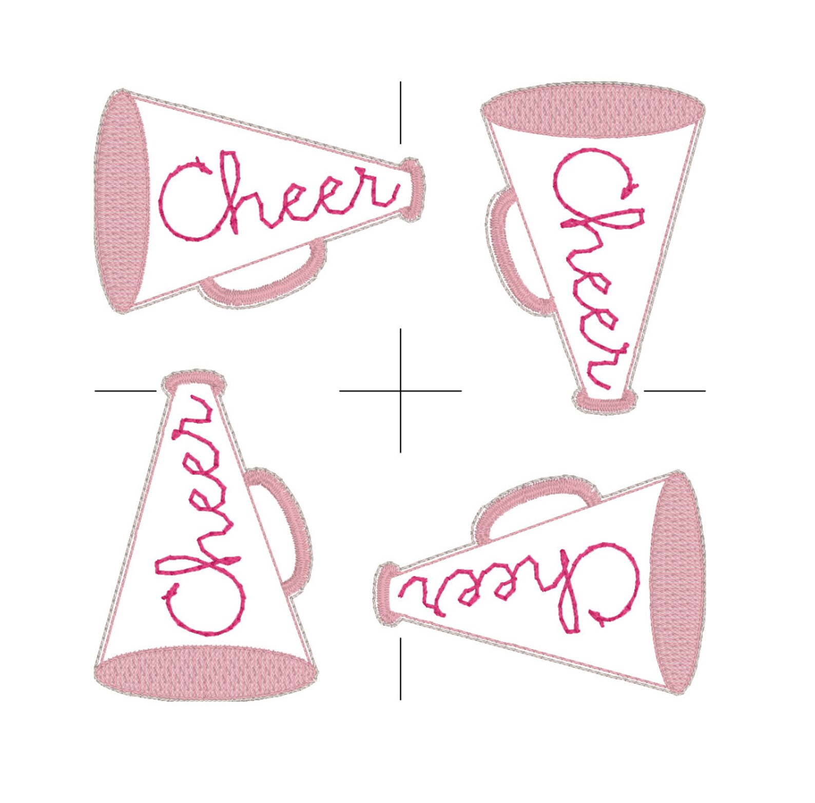 Cheerleader Cone Embroidery File | INSTANT DOWNLOAD | ITH | - Etsy