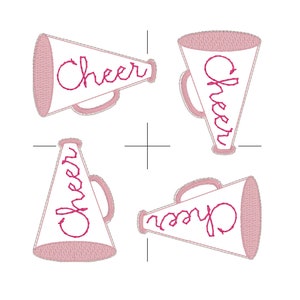 Cheerleader Cone Embroidery File | INSTANT DOWNLOAD | ITH | - Etsy