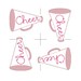 Cheerleader Cone Embroidery File | INSTANT DOWNLOAD | ITH | - Etsy