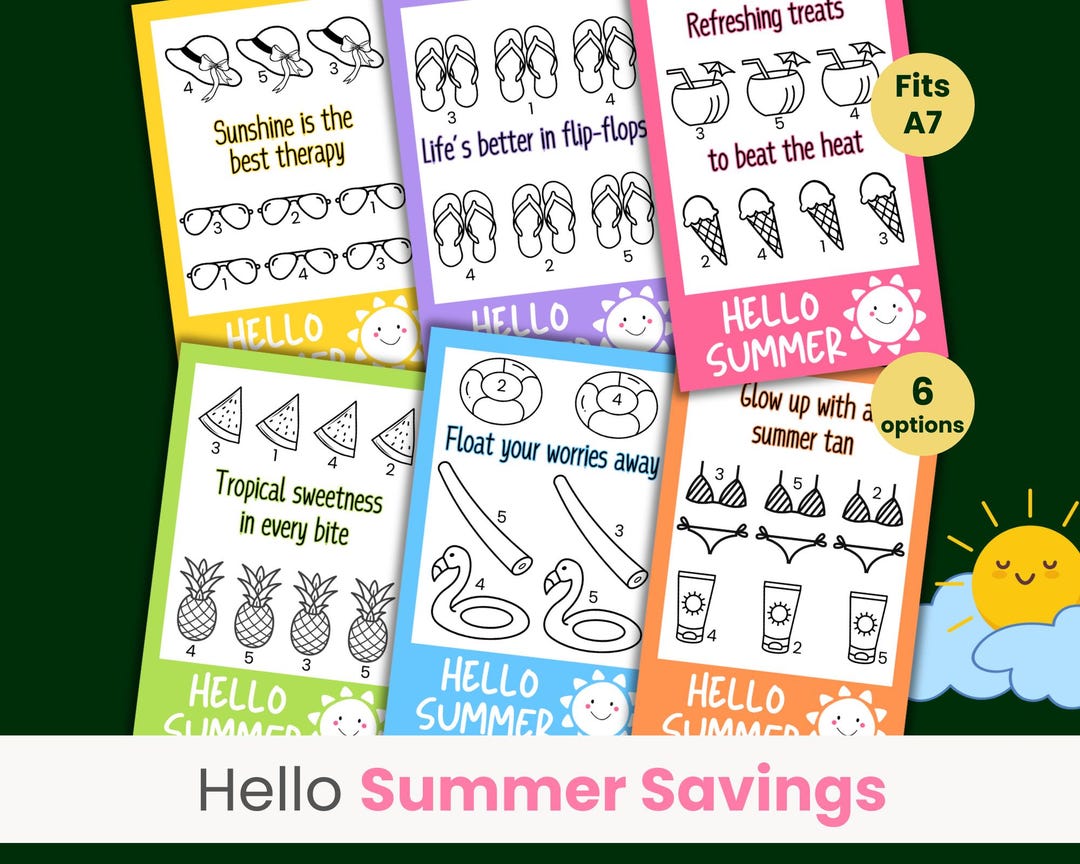 Tiny Savings Challenge, Hello Summer Savings Challenge, Mini Savings ...
