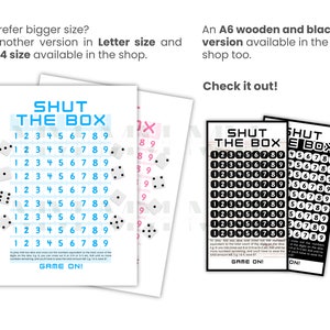 Shut the Box Savings Challenge Game A6 Cash Stuffing Printable Dice ...