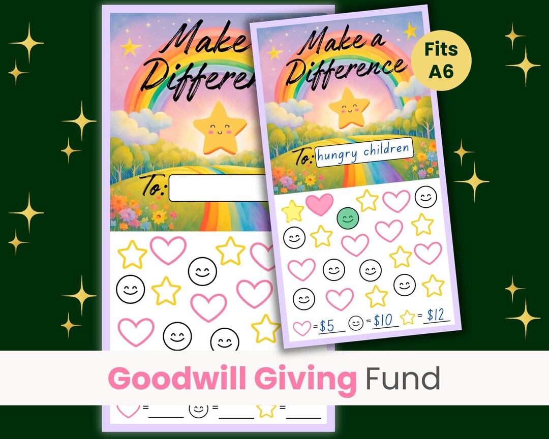 Make A Difference Savings Challenge, Donation Savings Challenge ...