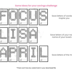 A to Z Letters Savings Challenge Bundle, Letter Bucks, Alphabets ...