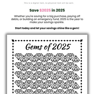 Save 2025 in 2025, 2025 Savings Challenge, New Year Savings Challenge ...