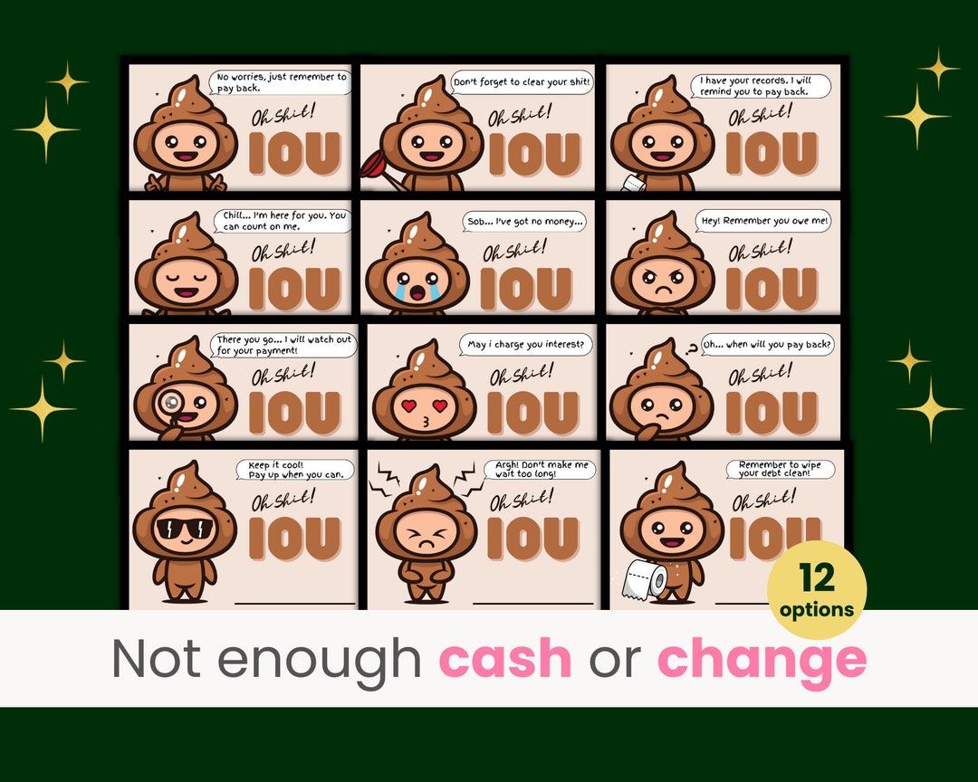 IOU Slips, Cute IOU, Savings Challenge IOU Bundle, Cash Stuffing ...
