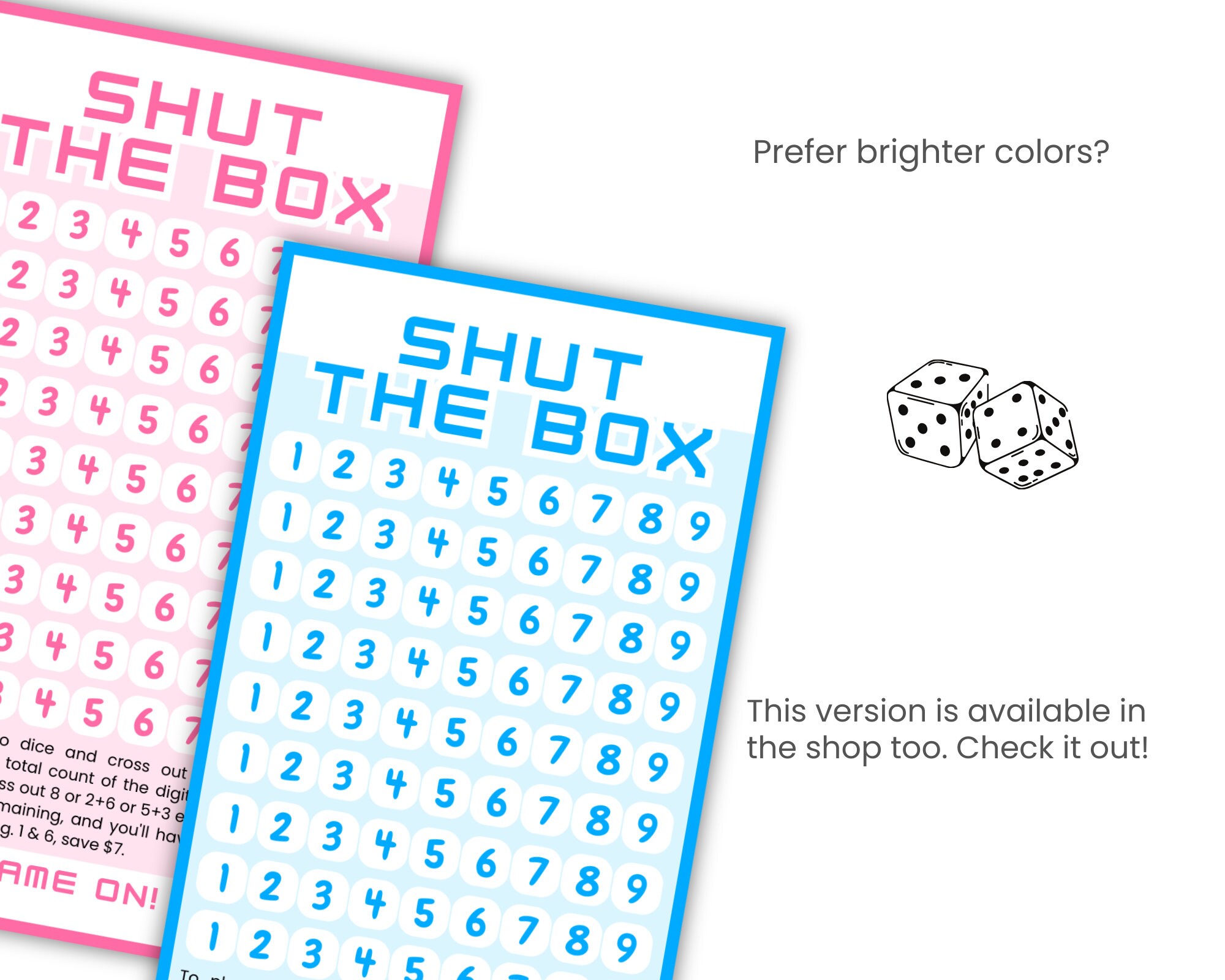 Shut the Box Savings Challenge, Dice Savings Challenge, Fun Savings ...