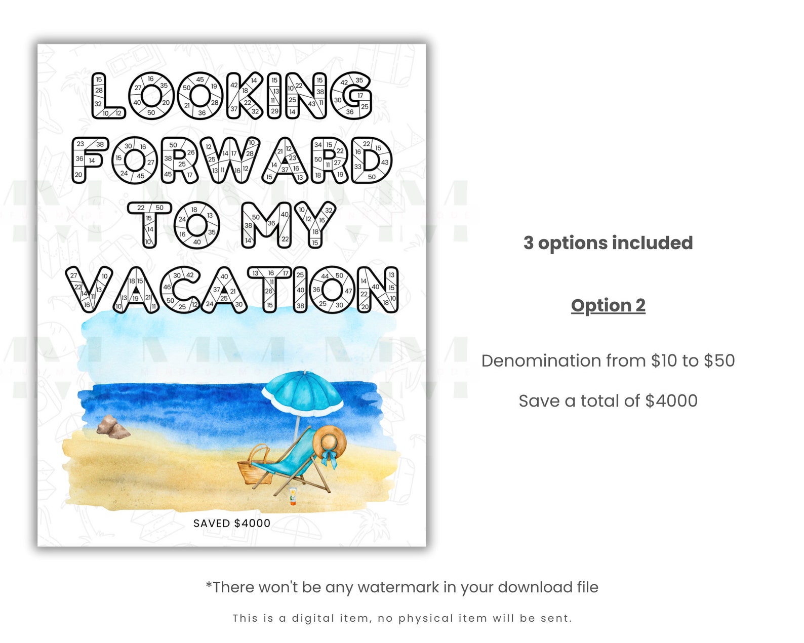 Vacation Savings Challenge, Vacation Budget, Travel Savings, Vacation ...