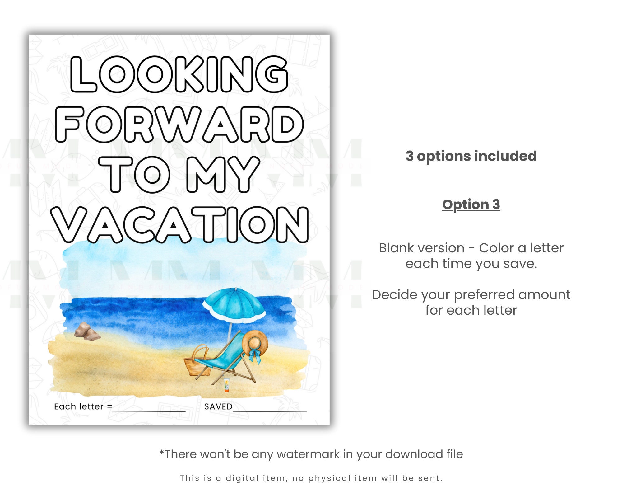Vacation Savings Challenge, Vacation Budget, Travel Savings, Vacation ...