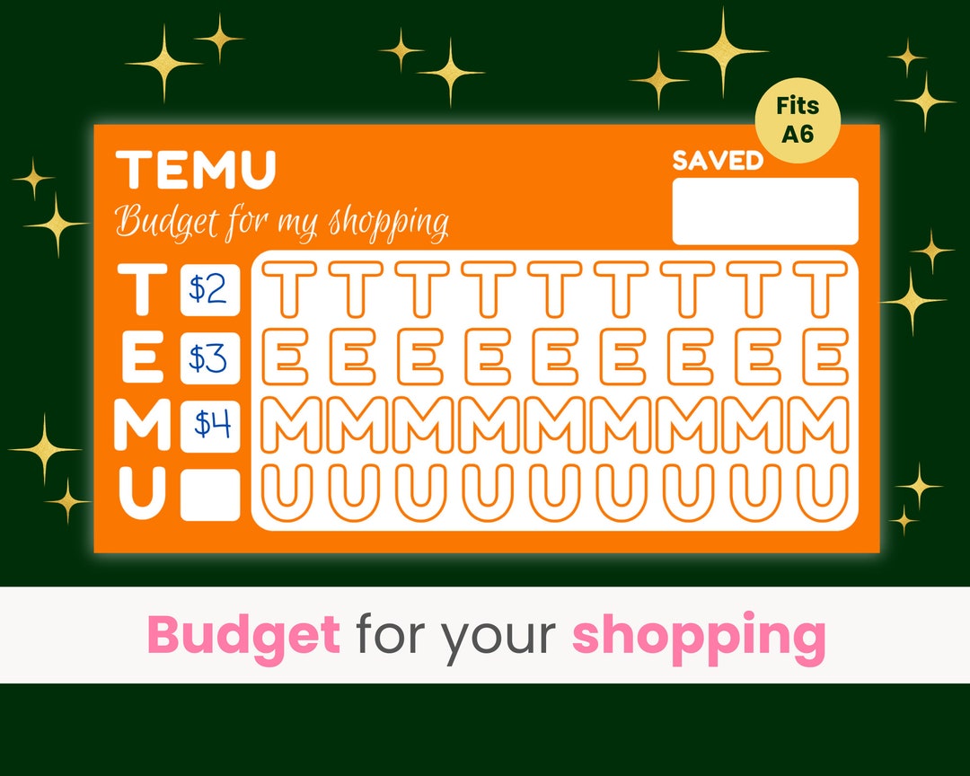 Shopping Savings Challenge, Temu Savings Challenge, Temu Budget, Fits ...