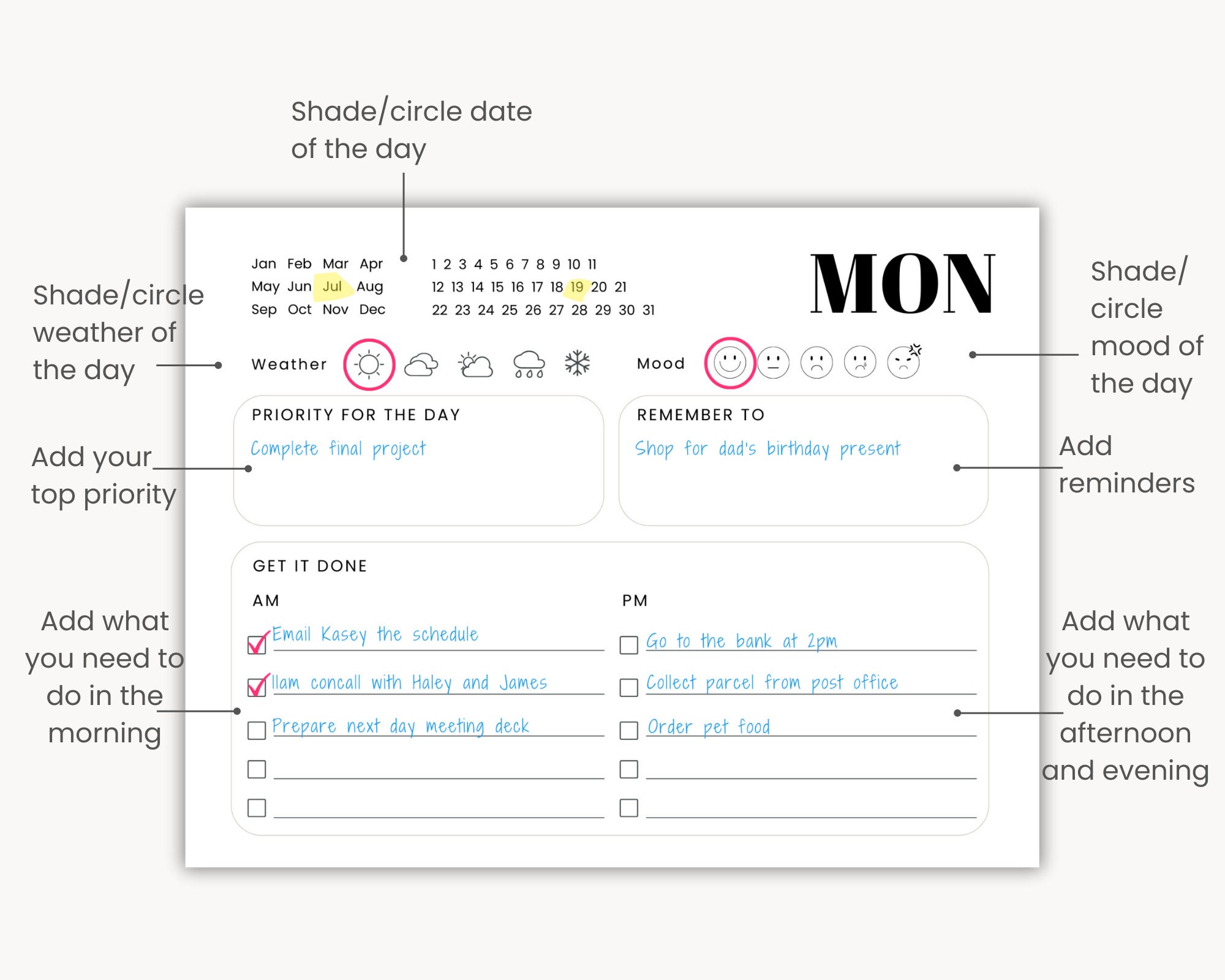 To Do List Printable, to Do List Goodnotes, Priority List, 7 Days ...
