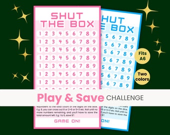 Printable Garbage and Shut the Box Savings Challenge Games - Etsy