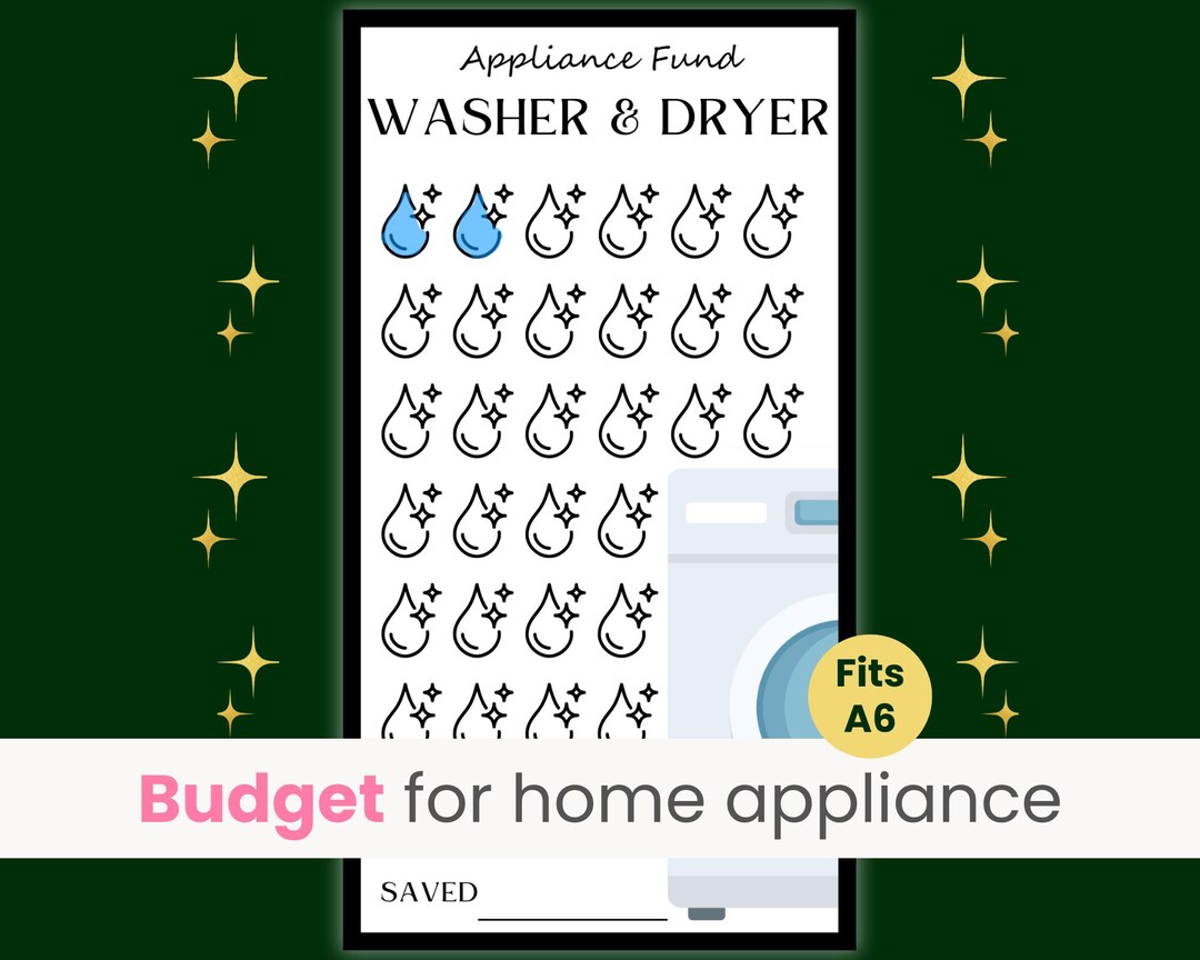 Washer and Dryer Savings Challenge, Washing Machine Budget, Dryer ...