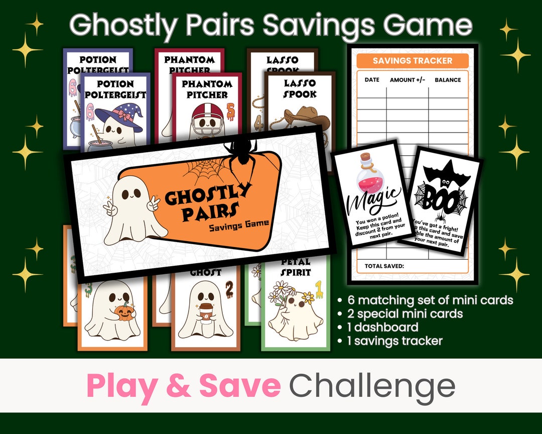 Halloween Savings Challenge Game, Halloween Budget, Mini Savings ...