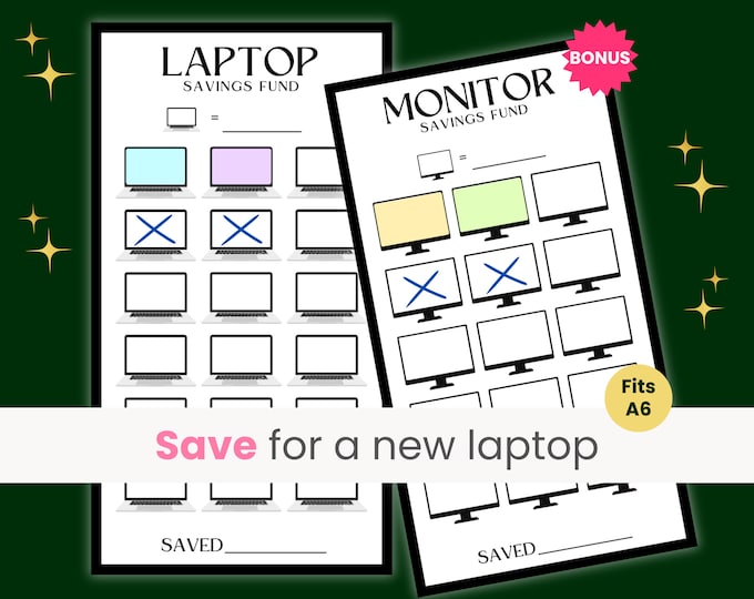 Laptop Savings Challenge Printable College School Student Computer ...